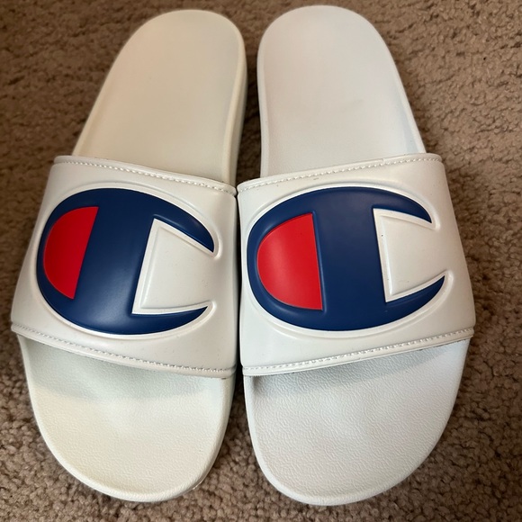 Champion | Shoes | Champion White Slides | Poshmark